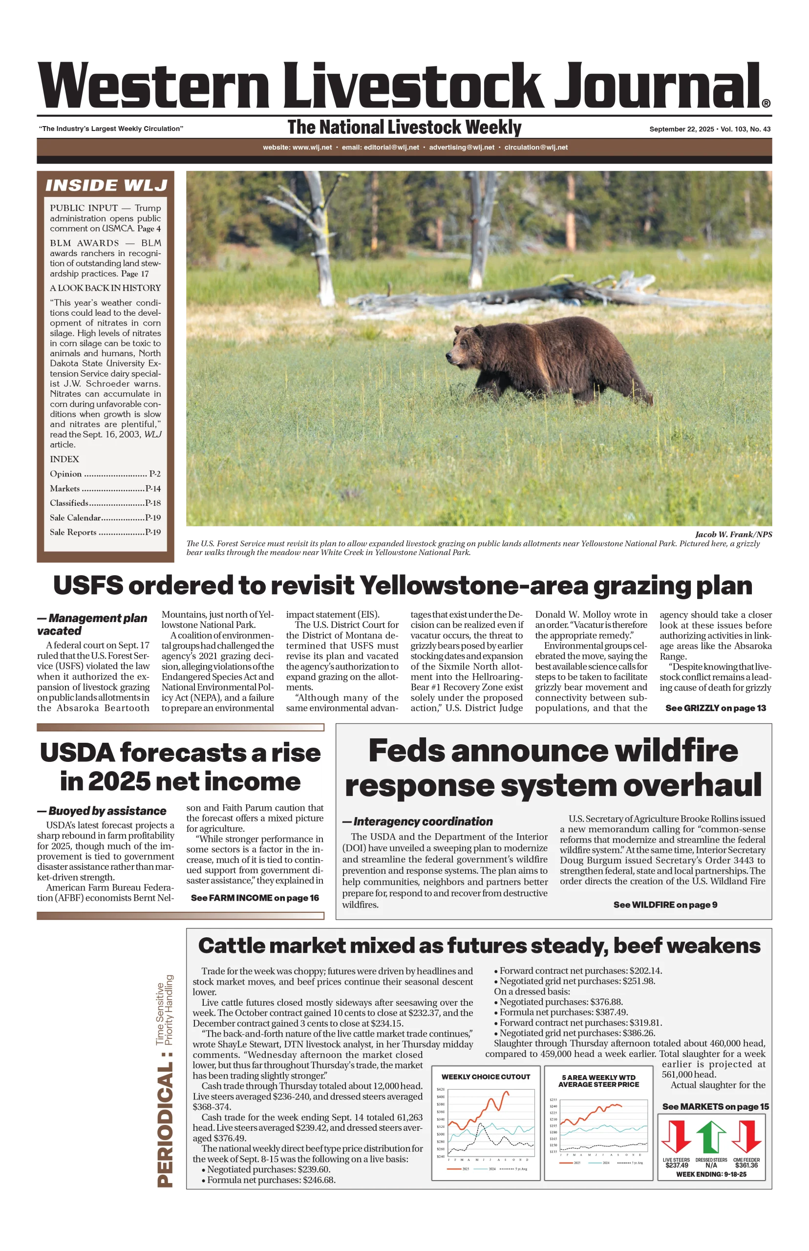 Western Livestock Journal - September 22, 2025 | Western Livestock Journal
